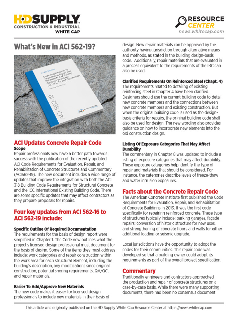 ACI 562-Repair-Code news | PDF | Concrete