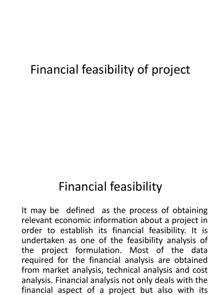 Financial Feasibility of Project | PDF | Cash Flow Statement ...