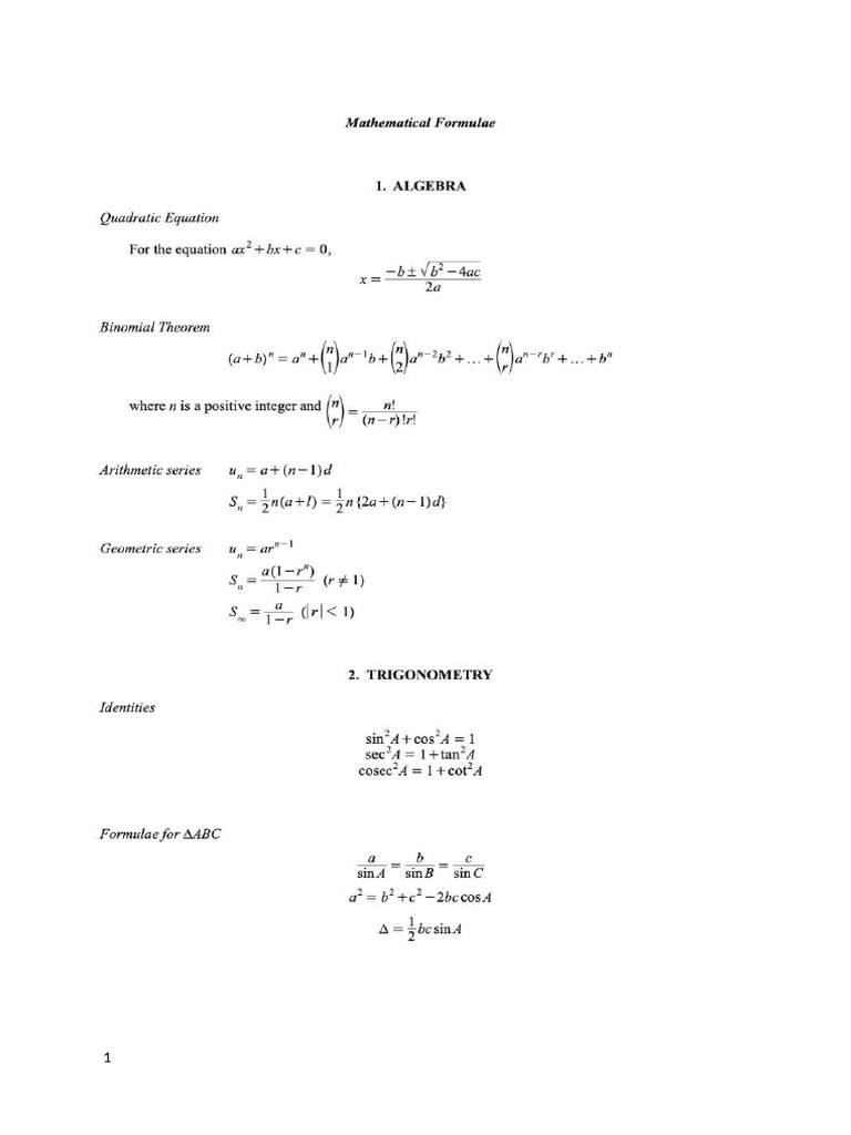 Add Maths 1 Finals | PDF