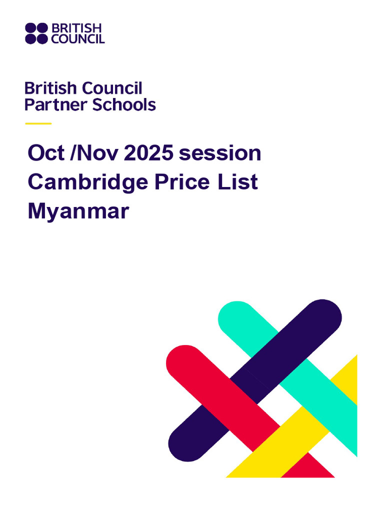 British Council - Cambridge International Examination Fee - Oct - Nov ...