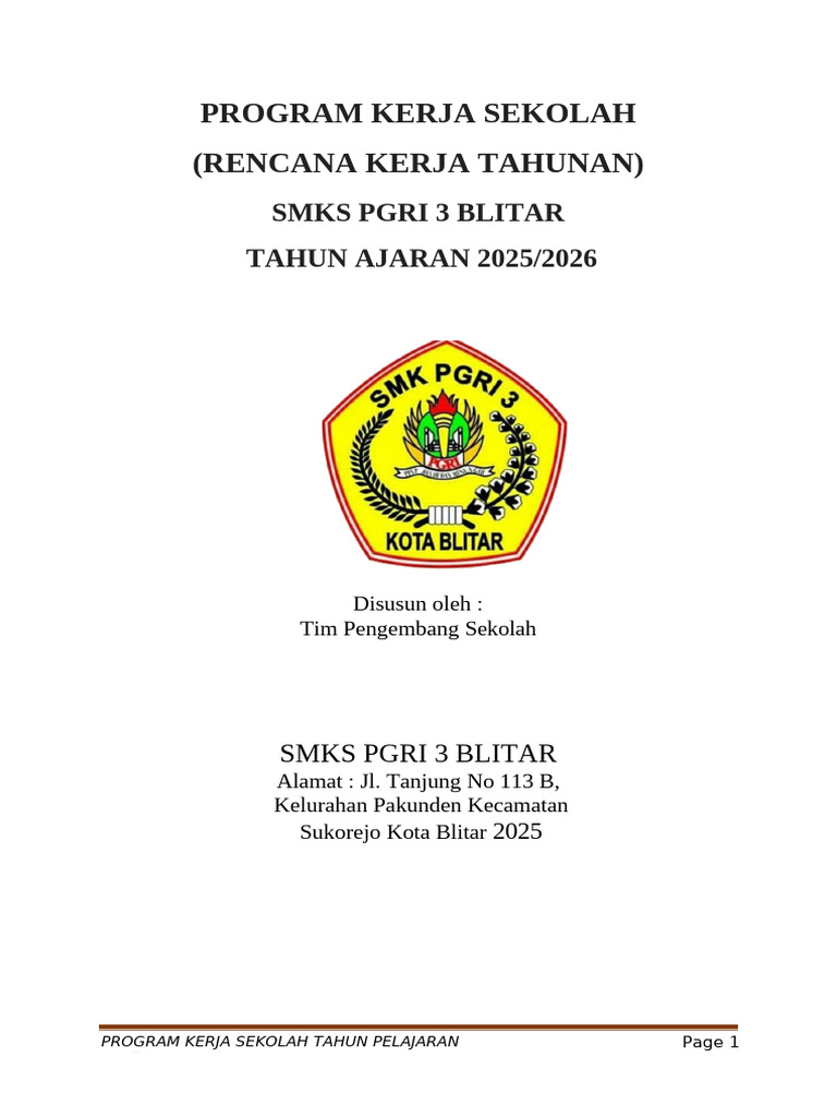 Program Kerja Sekolah 2025/2026 | PDF