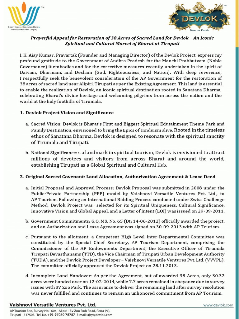 Restore 38 Acres for Devlok Project | PDF | Dharma