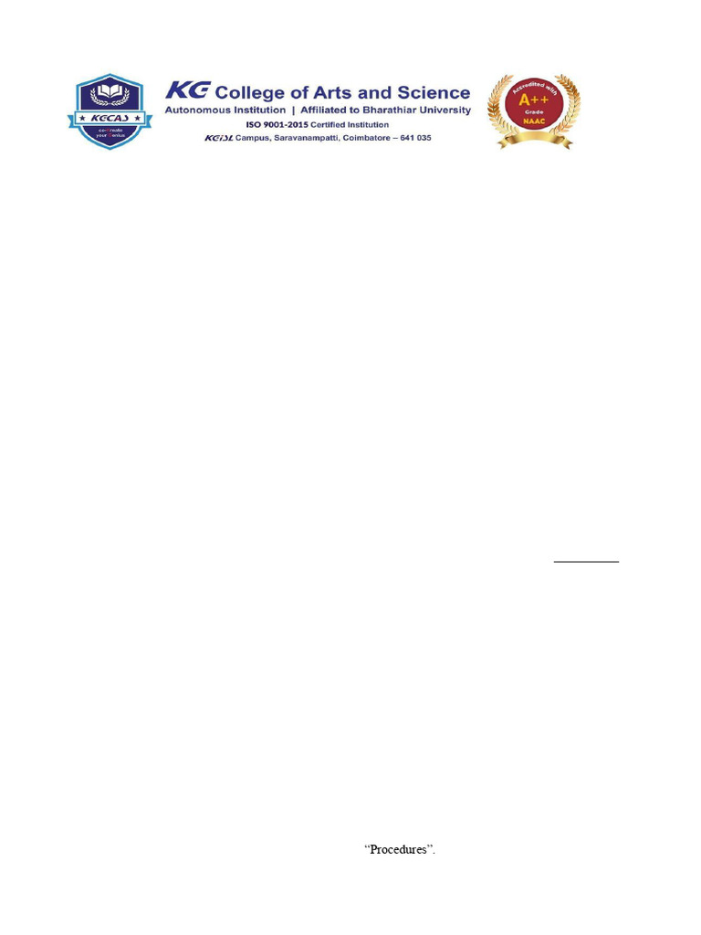 RDBMS & Oracle Lab Manual for B.Sc. CS | PDF | Sql | Databases