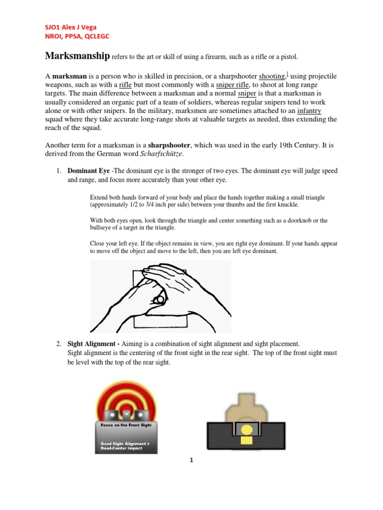 Fundamentals of Marksmanship | PDF | Marksman | Firearms