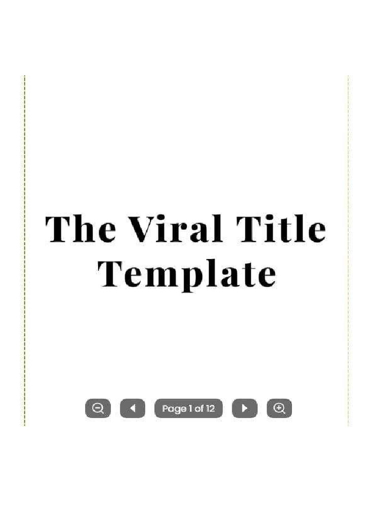 The Viral Title Templete | PDF