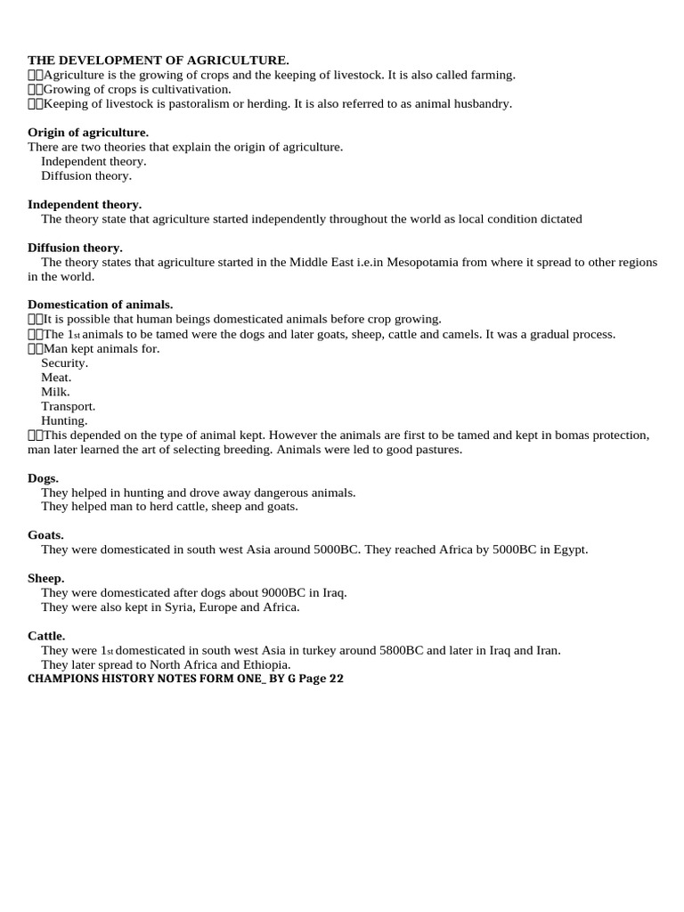 Origins and Development of Agriculture | PDF | Agriculture | Crop Rotation