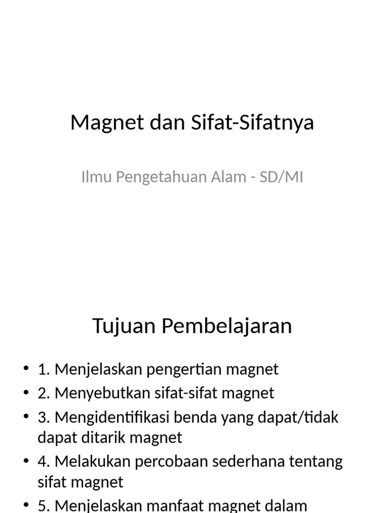 Magnet Dan Sifatnya | PDF