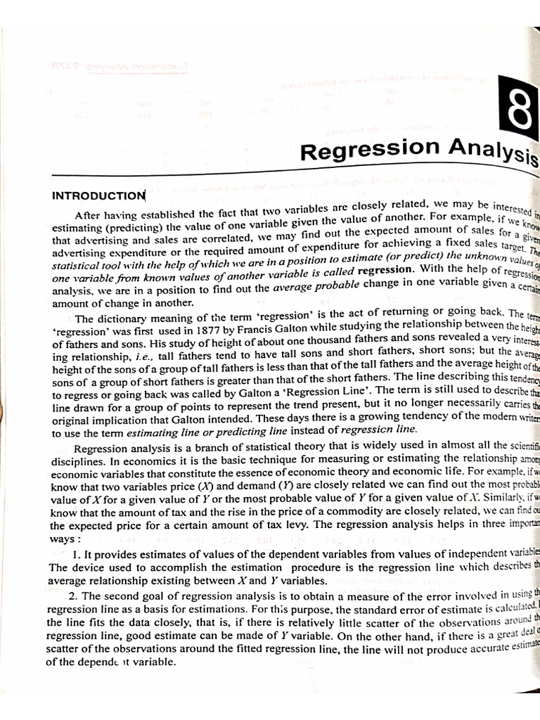 Descriptive Statistics (Regression) | PDF
