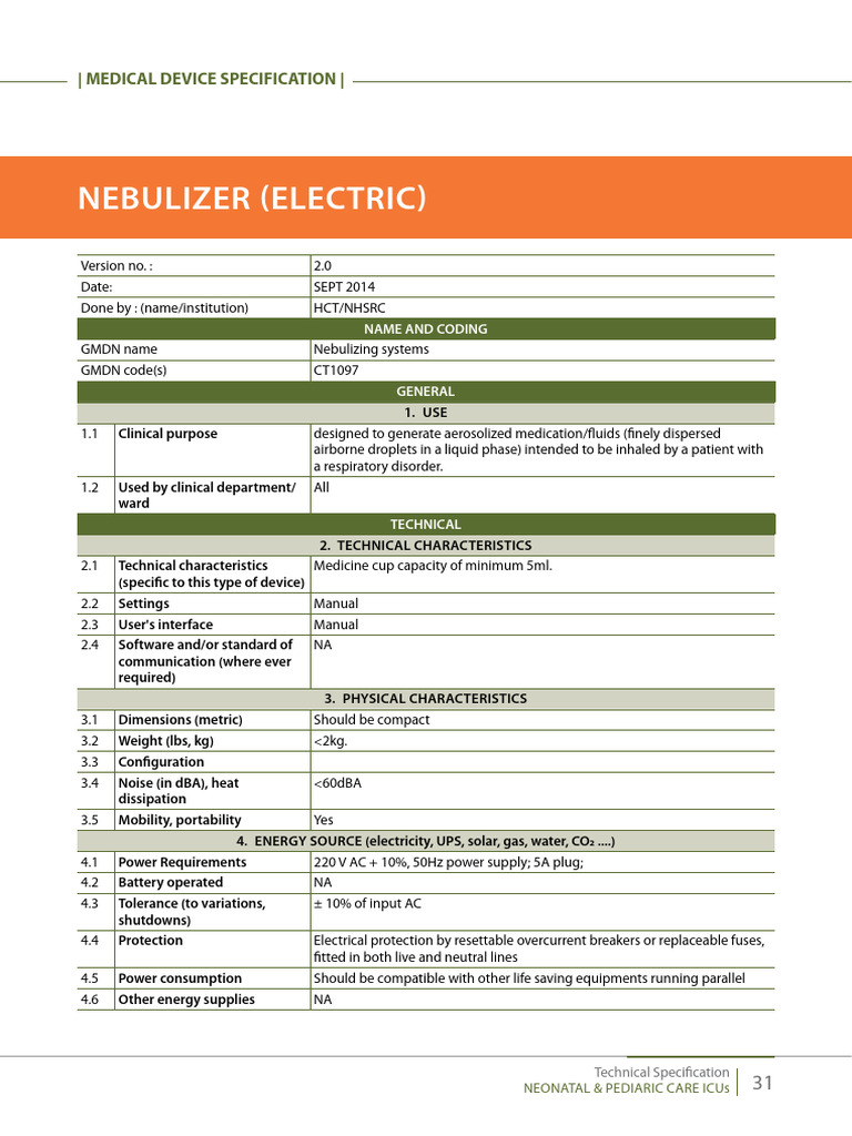 0 - Nebulizer (Electric) | PDF