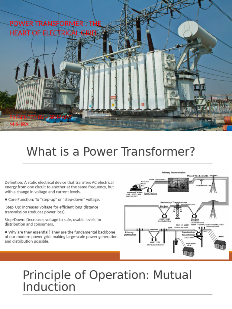 Power Transformer PPT Main | PDF | Transformer | Electromagnetic Induction