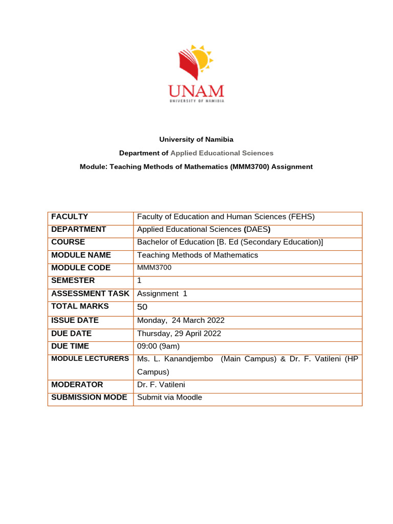 MMM3700 Assignment 1, Semester 1, 2022 | PDF | Learning | Mathematics