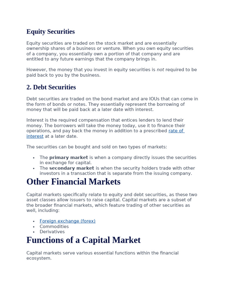 Equity Securities | PDF