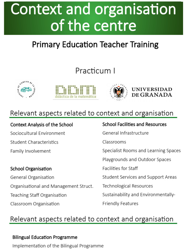 Context and Organisation of The Centre | PDF | Classroom | Schools