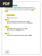 SAP Vendor Return Process Explained | PDF | Receipt | Invoice
