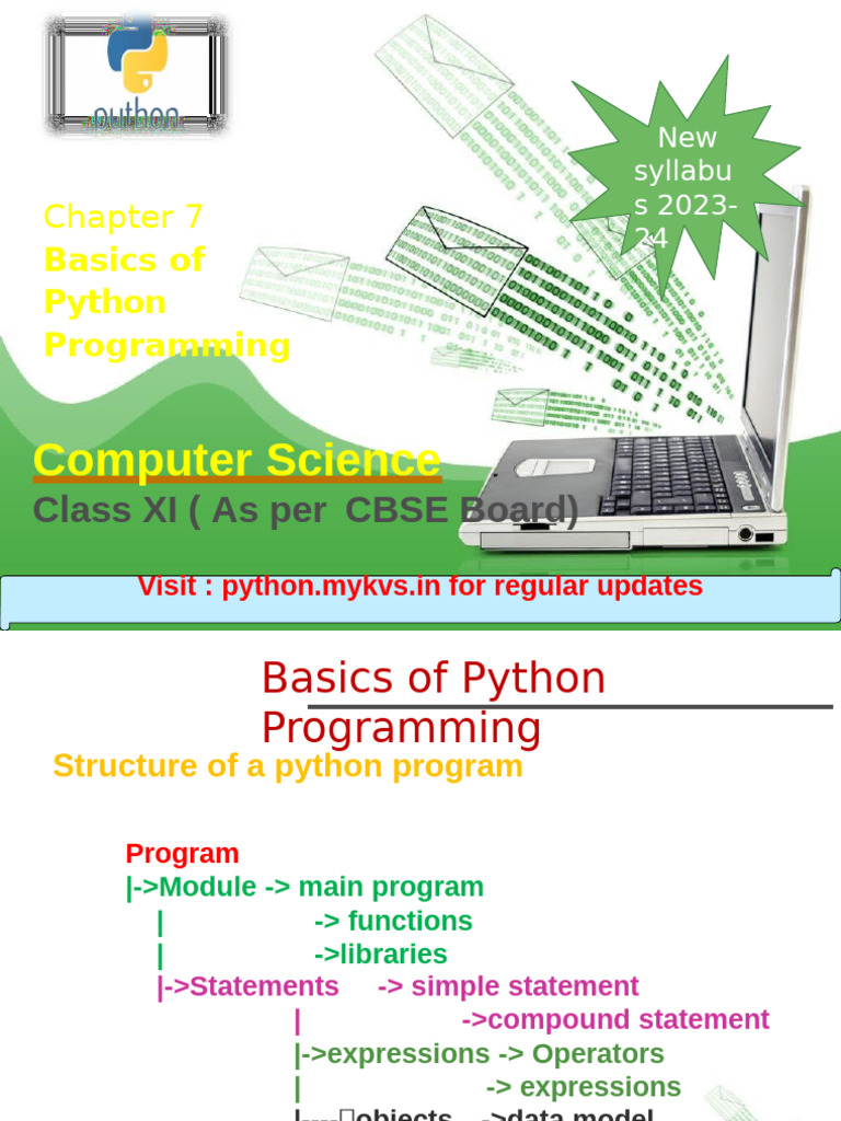 Basics of Python Programming7 HH | PDF | Variable (Computer Science) | Data Type