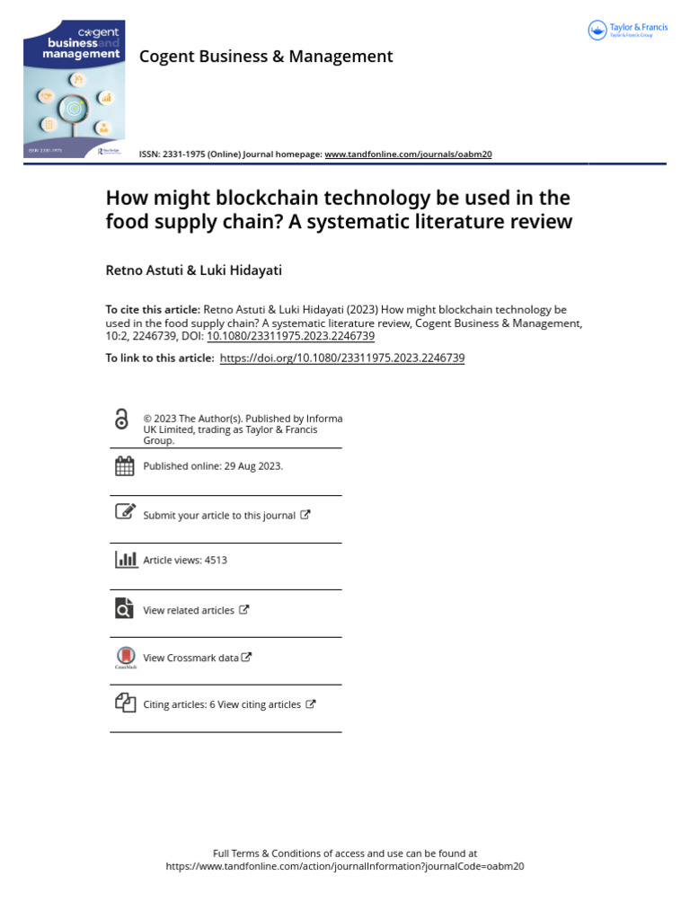 How Might Blockchain Technology Be Used in The Food Supply Chain A ...