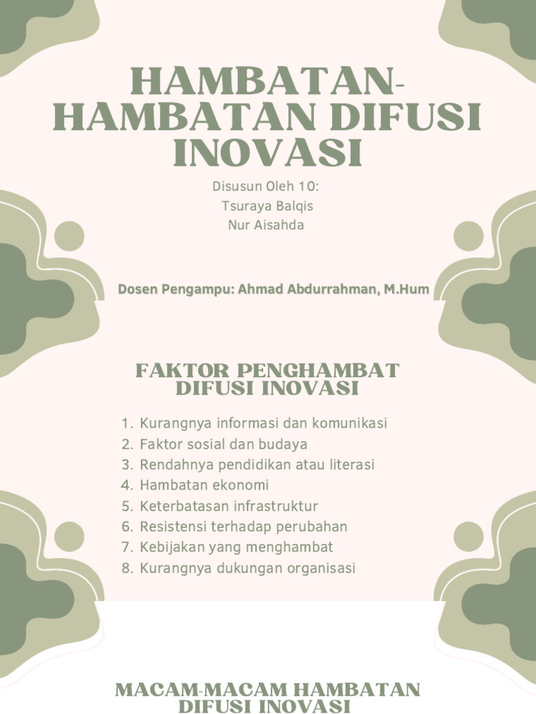 Hambatan Difusi Inovasi PDF | PDF