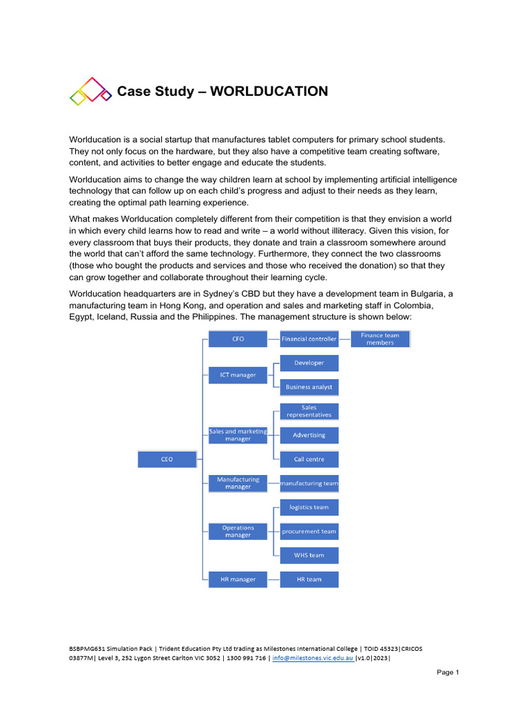 Worlducation Project Management Overview | PDF | Risk | Risk Management
