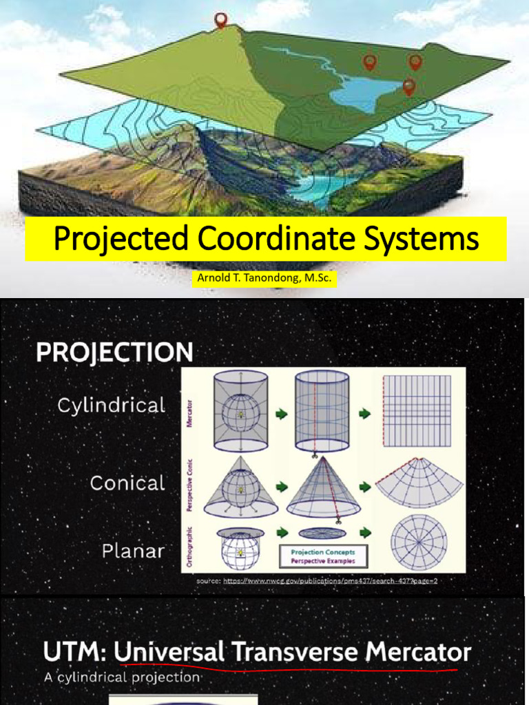 Lecture 2B Projected Coordinate Systems | PDF