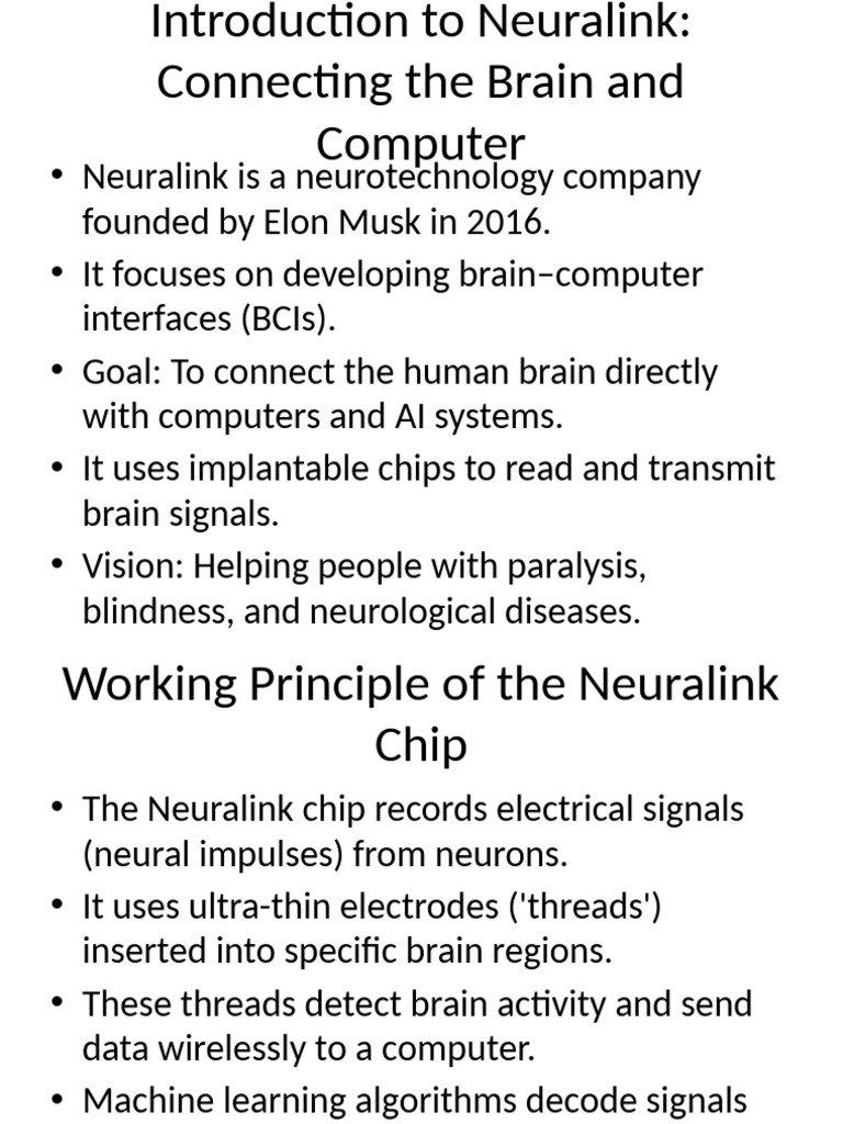 Neuralink Presentation | PDF