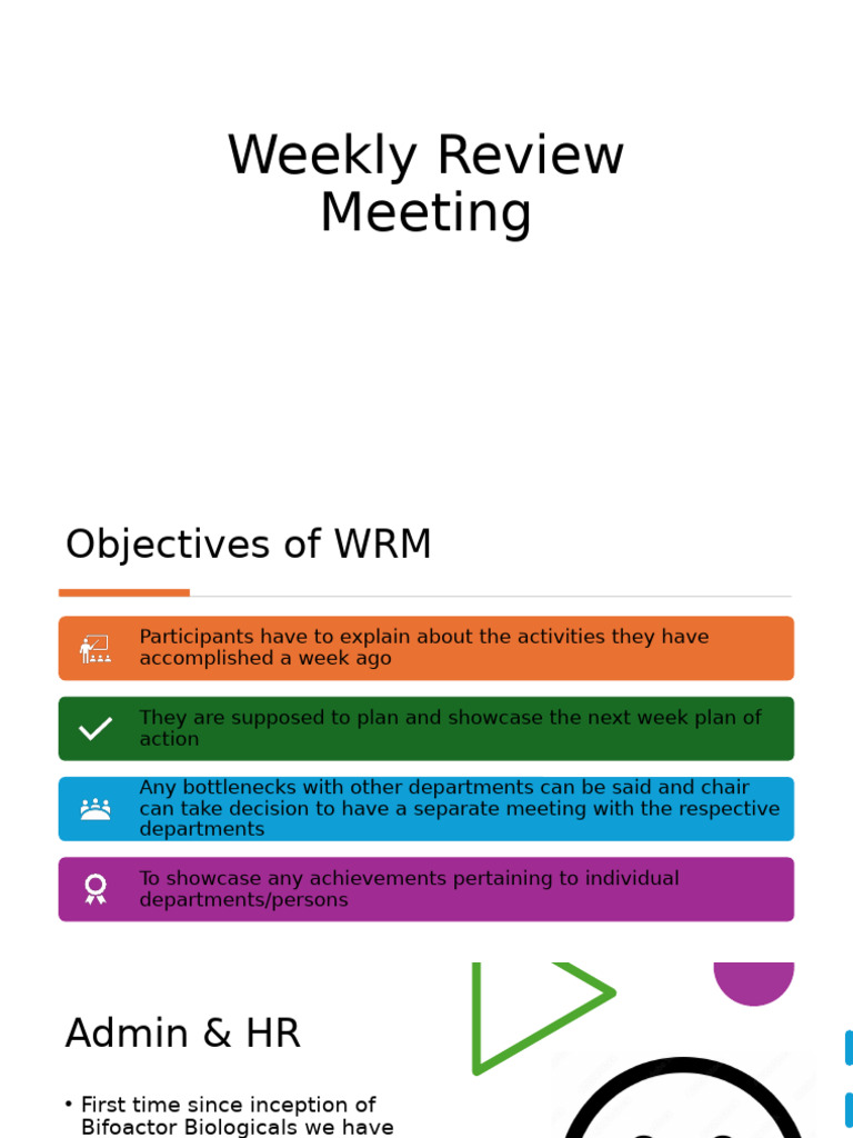 Weekly Review Meeting Highlights | PDF