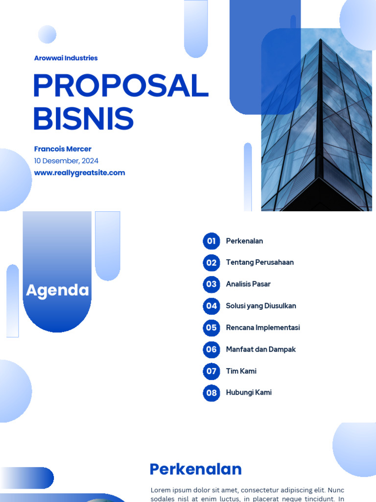 Biru Dan Putih Minimalis Proposal Bisnis Presentasi | PDF