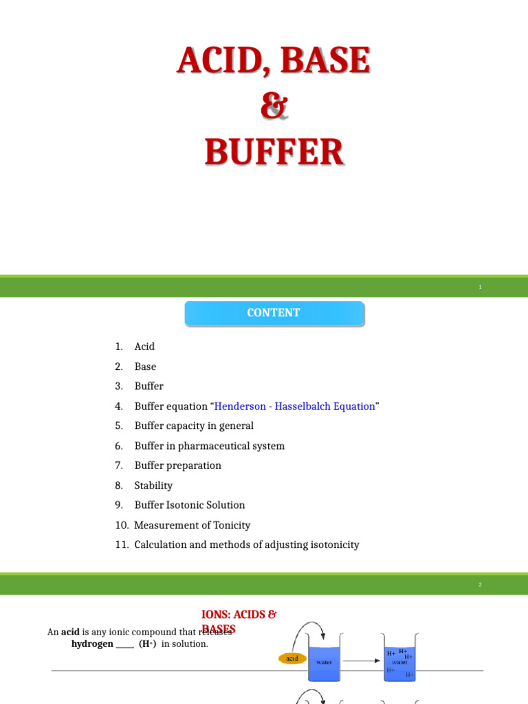 Understanding Acids, Bases, and Buffers | PDF | Acid | Buffer Solution
