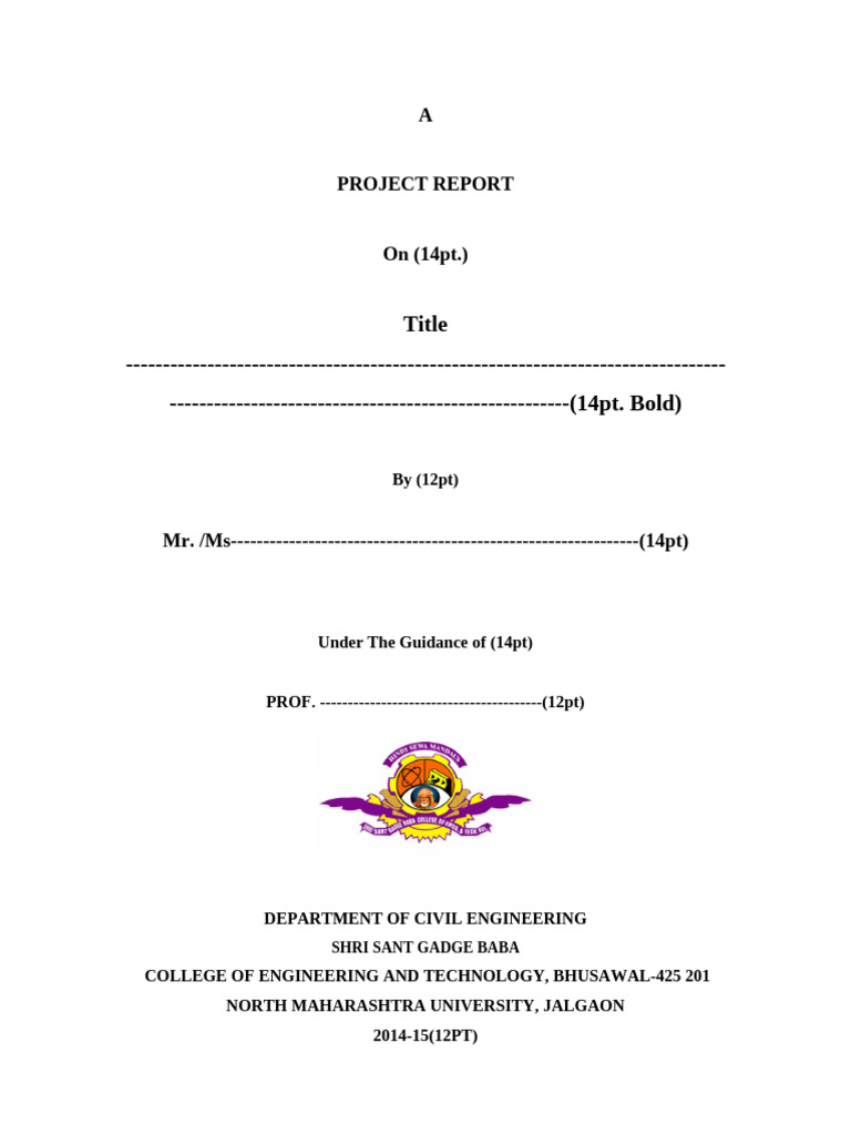 ME Civil Engineering Project Report Guidelines | PDF | Statistics | System