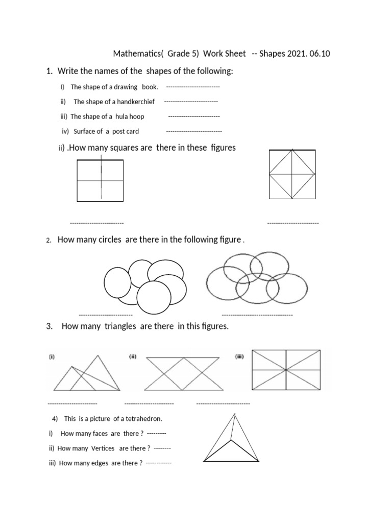 Mathematics New One Shapes | PDF