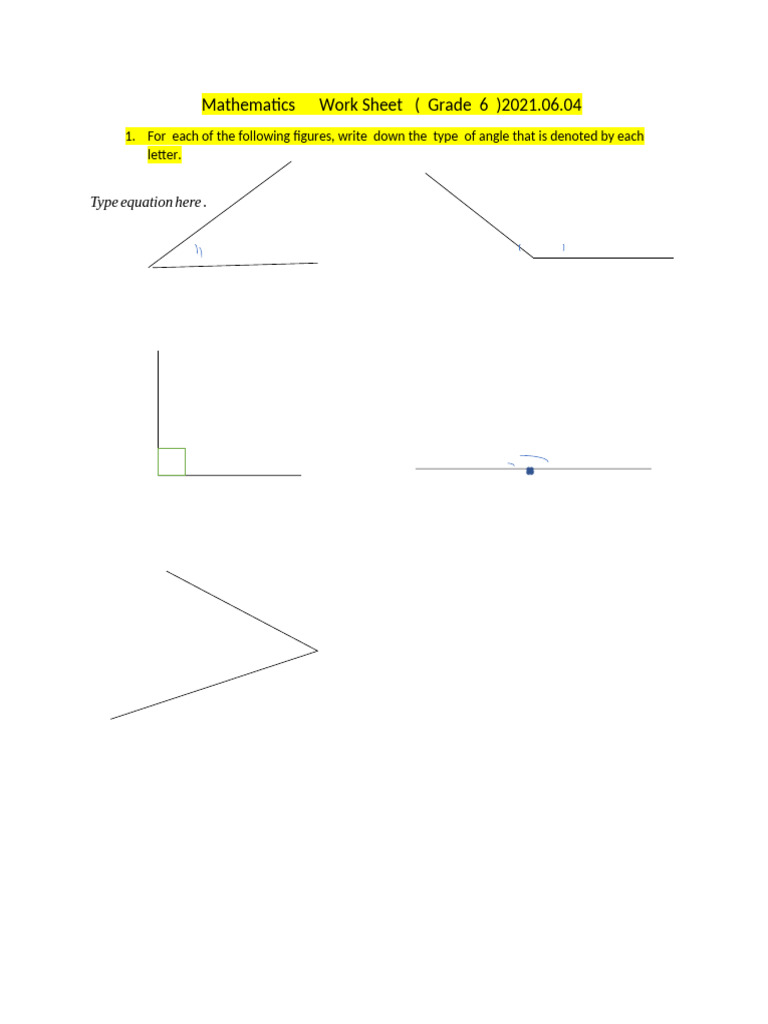 Mathematics Work Sheet | PDF