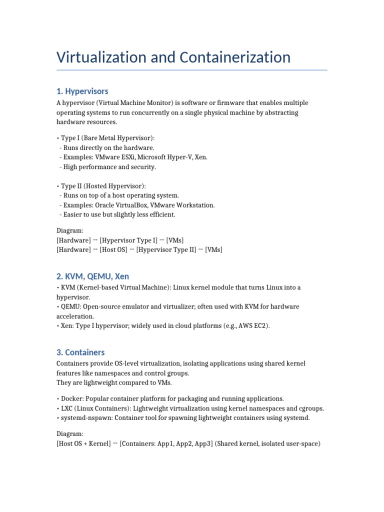 Virtualization and Containerization | PDF | Virtual Machine | Virtualization