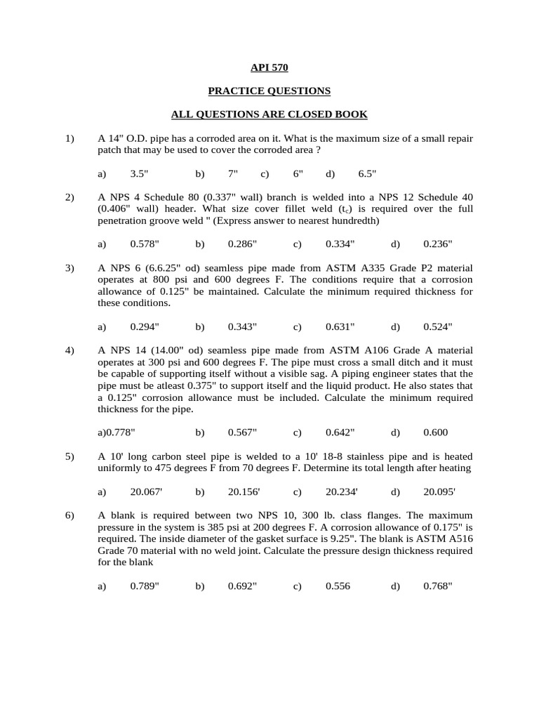 API 570 - 01 API 570 and B31.3 Practice | PDF | Pipe (Fluid Conveyance ...