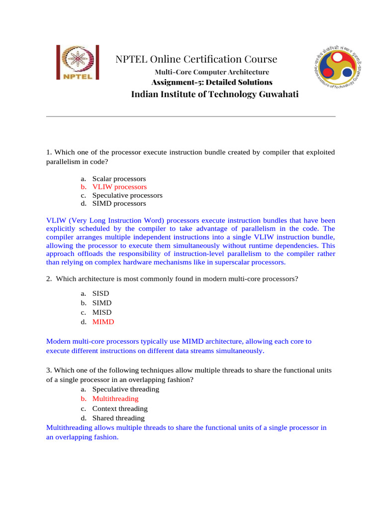 Assignment - 5 - Detailed - Solu - NOC25 CS134 | PDF | Central ...