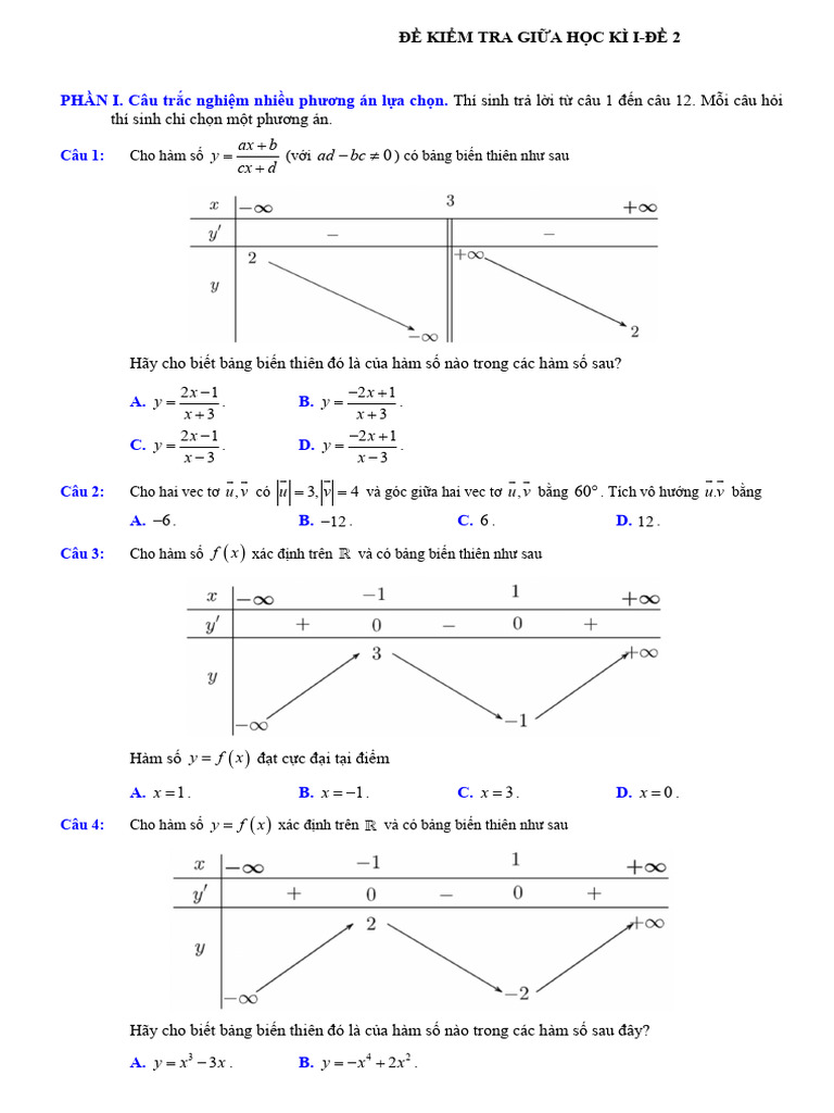 02-ĐỀ GK1-12-de-so-2 | PDF
