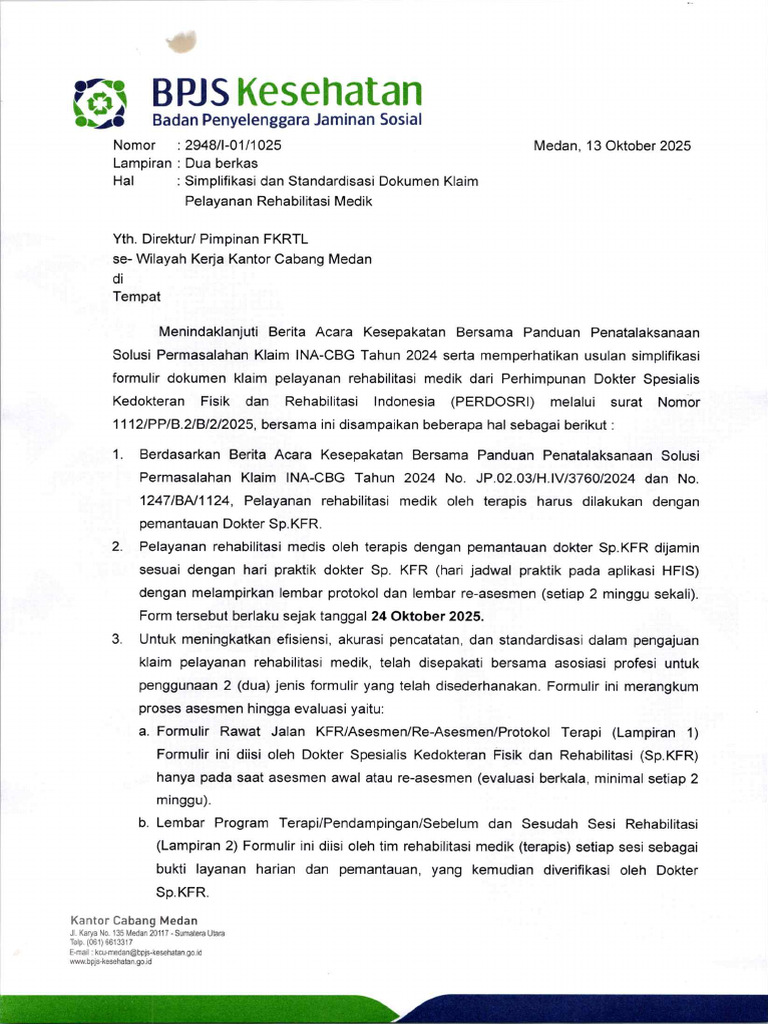 2948 Simplifikasi & Standardisasi Dokumen Klaim Pelayanan Rehabilitasi ...