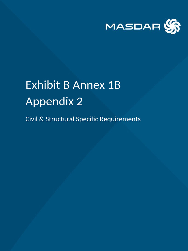 UAE ADQ EPC Contract Exhibit B Annex 1B Appendix 2 Civil and Structural ...
