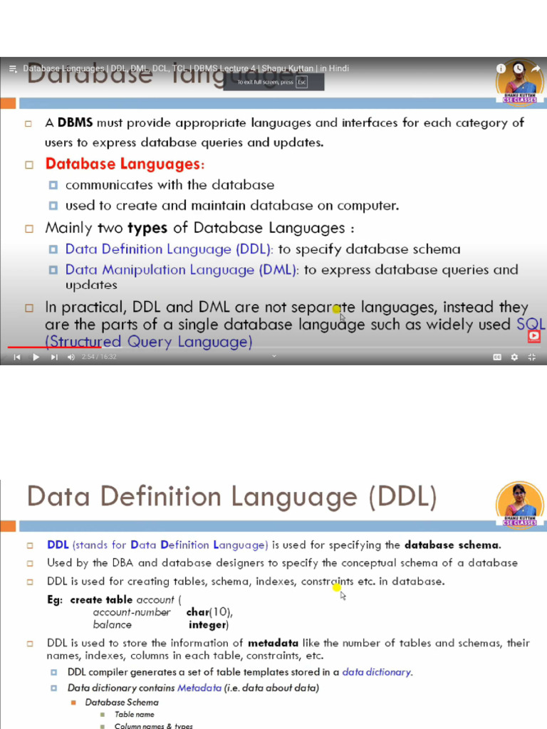 DDL, DML - DCL, TCL | PDF