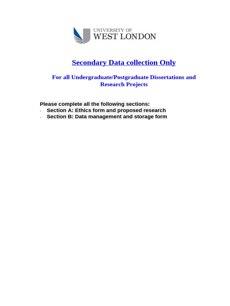 Secondary Data Research Ethics Guide | PDF | Data | Computer File