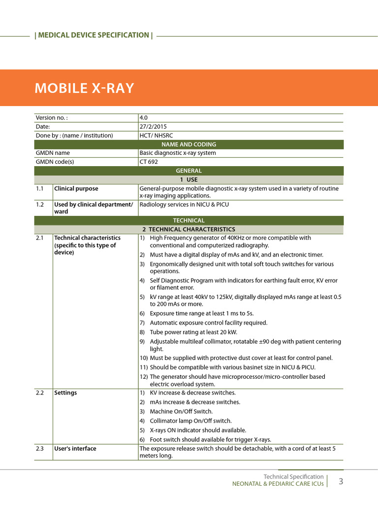 0 - Mobile X-Ray | PDF | X Ray | Radiography