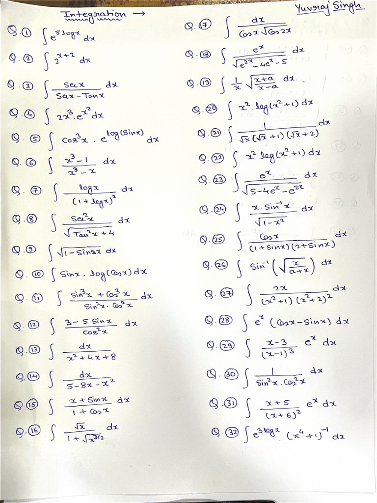 Integration Questions | PDF