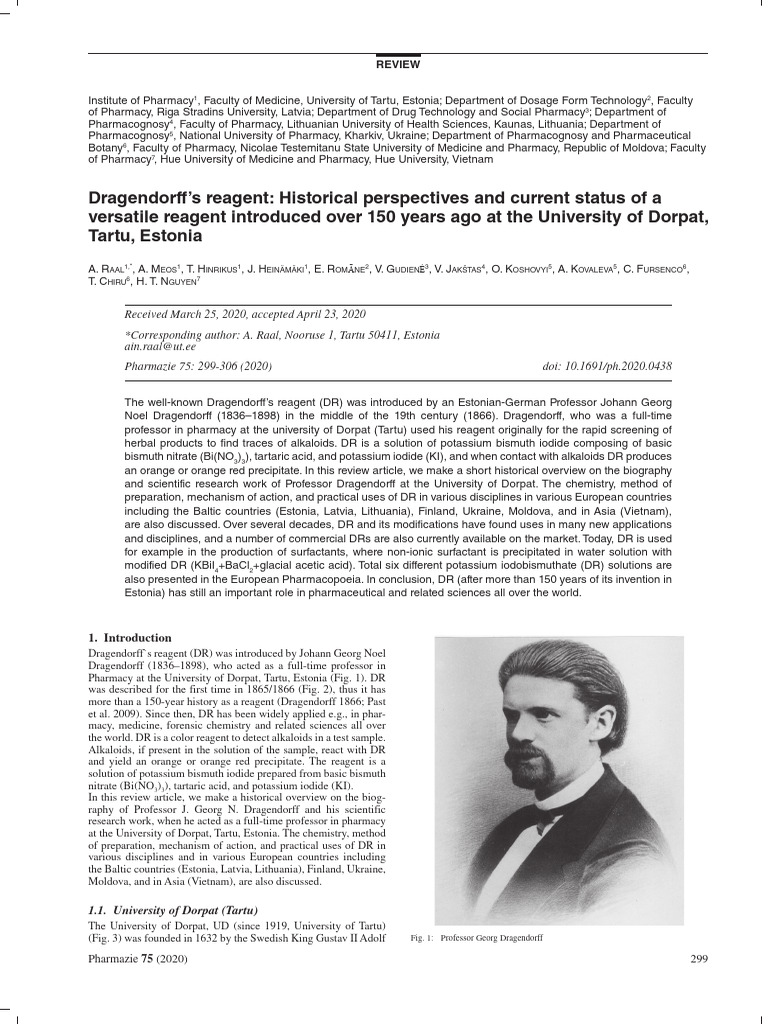 Dragendorff's Reagent: Preparation & Use | PDF | Chemistry