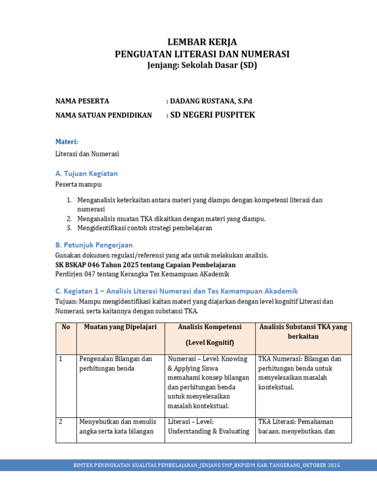 Peningkatan Literasi dan Numerasi SMP | PDF