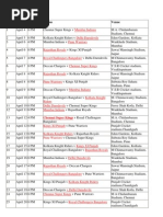 IPL 2021 Match Schedule and Fixtures | PDF | Summer Sports | Cricket ...