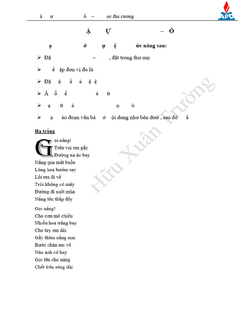 Bai Tap Word Apd - 1 | PDF