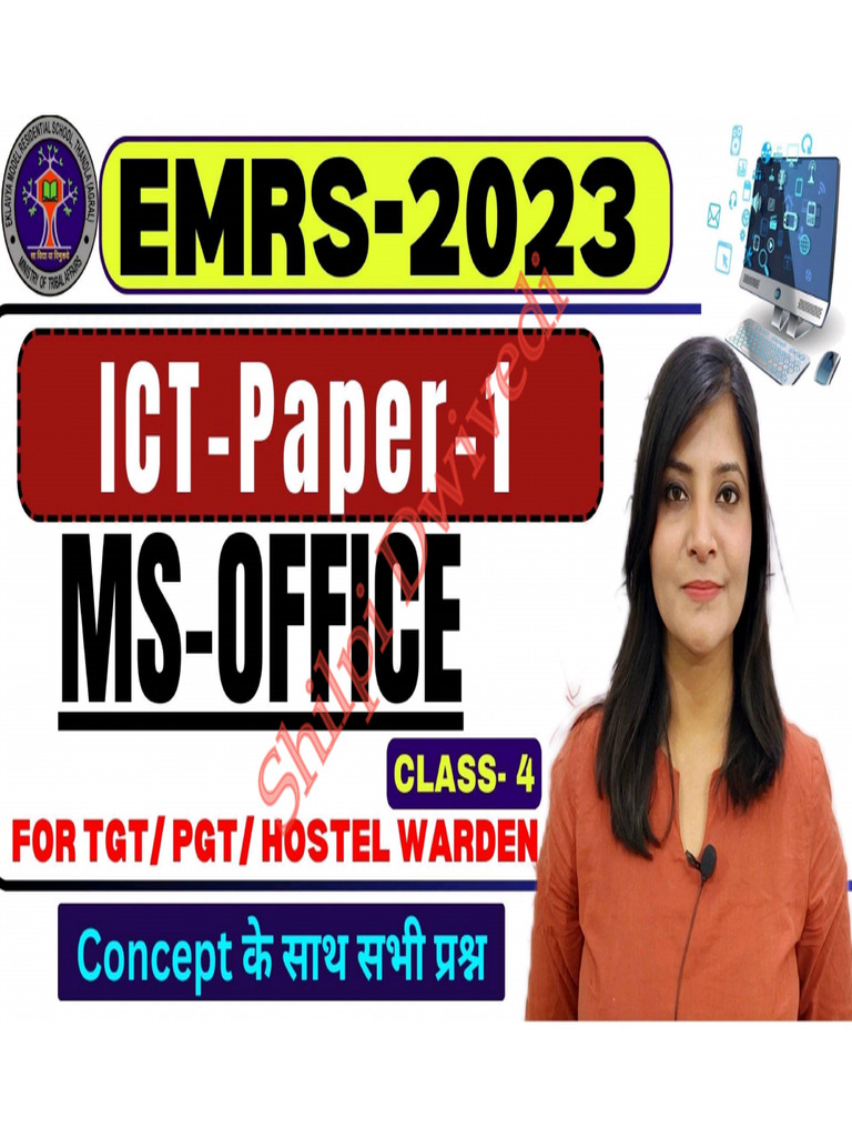 Ict Class - 4 and 5 PDF Ms Office | PDF