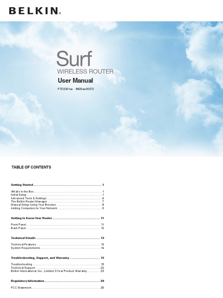 Wireless Router: User Manual | PDF | Computer Network | Electromagnetic ...