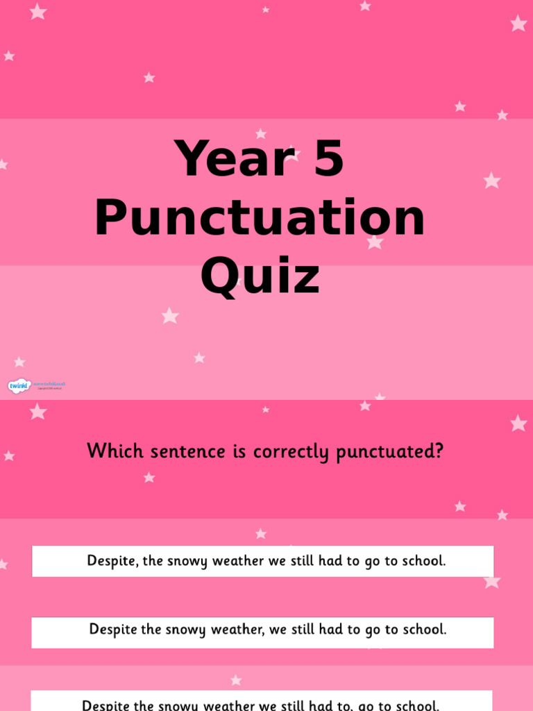 T2 E 479 Year 5 Punctuation Powerpoint Quiz Ver 6 | PDF