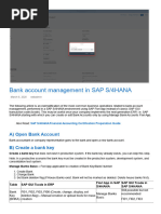SAP S/4HANA Bank Account Management Guide | PDF | Banks | System Software