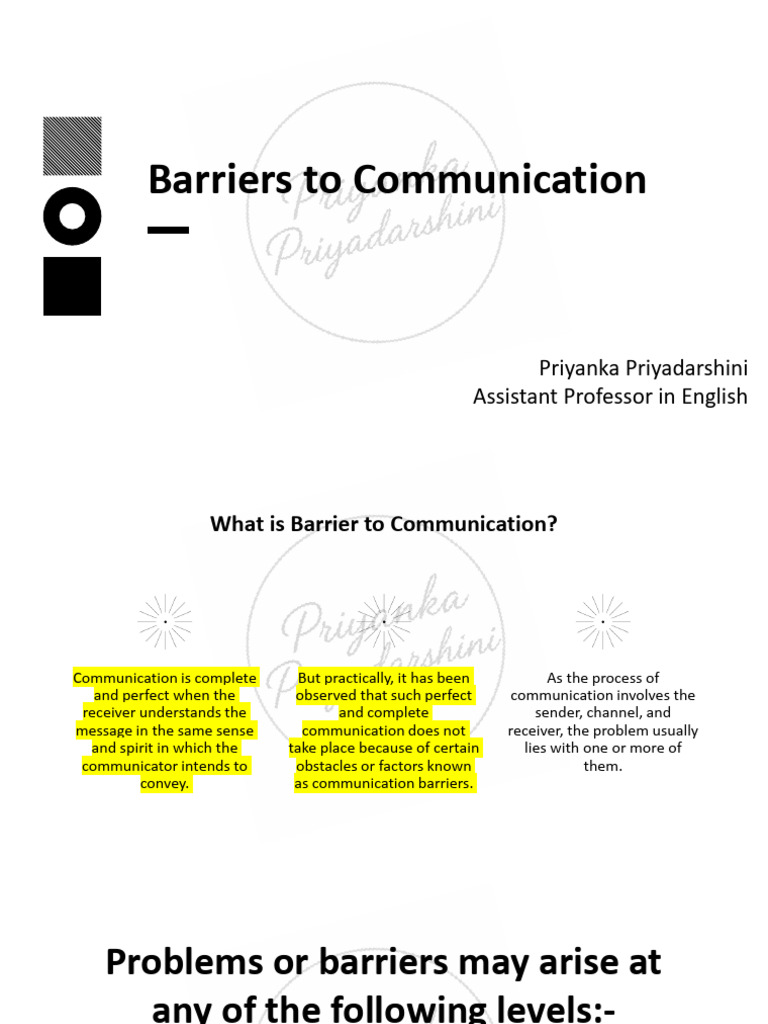 Understanding Communication Barriers | PDF | Communication | Human ...