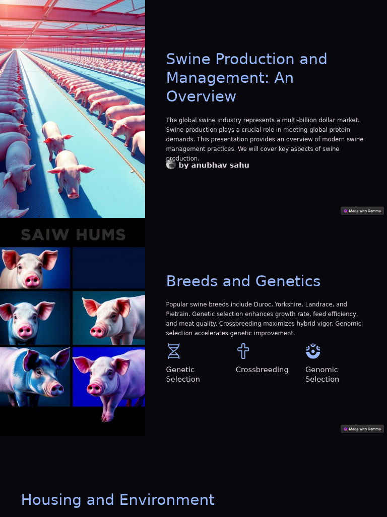 Overview of Swine Production Management | PDF | Pig | Manure